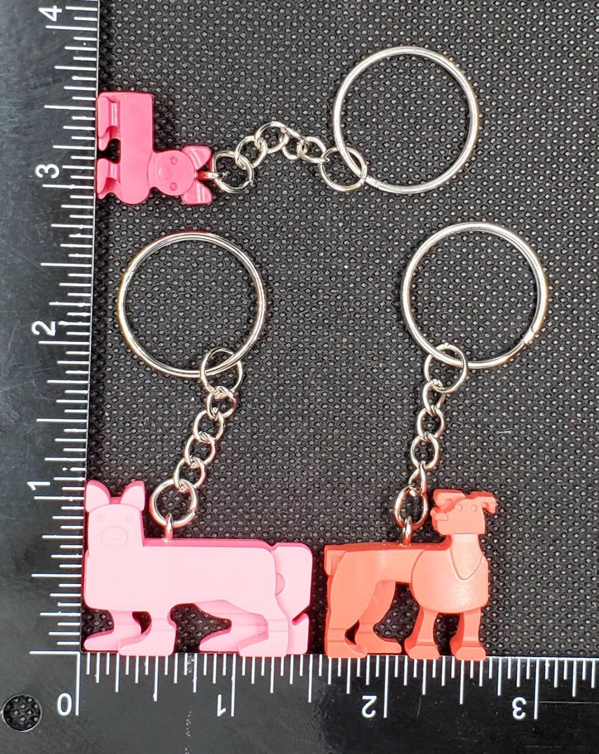 Upcycled Dog Pile Game Keychain Different Sizes Different | Etsy