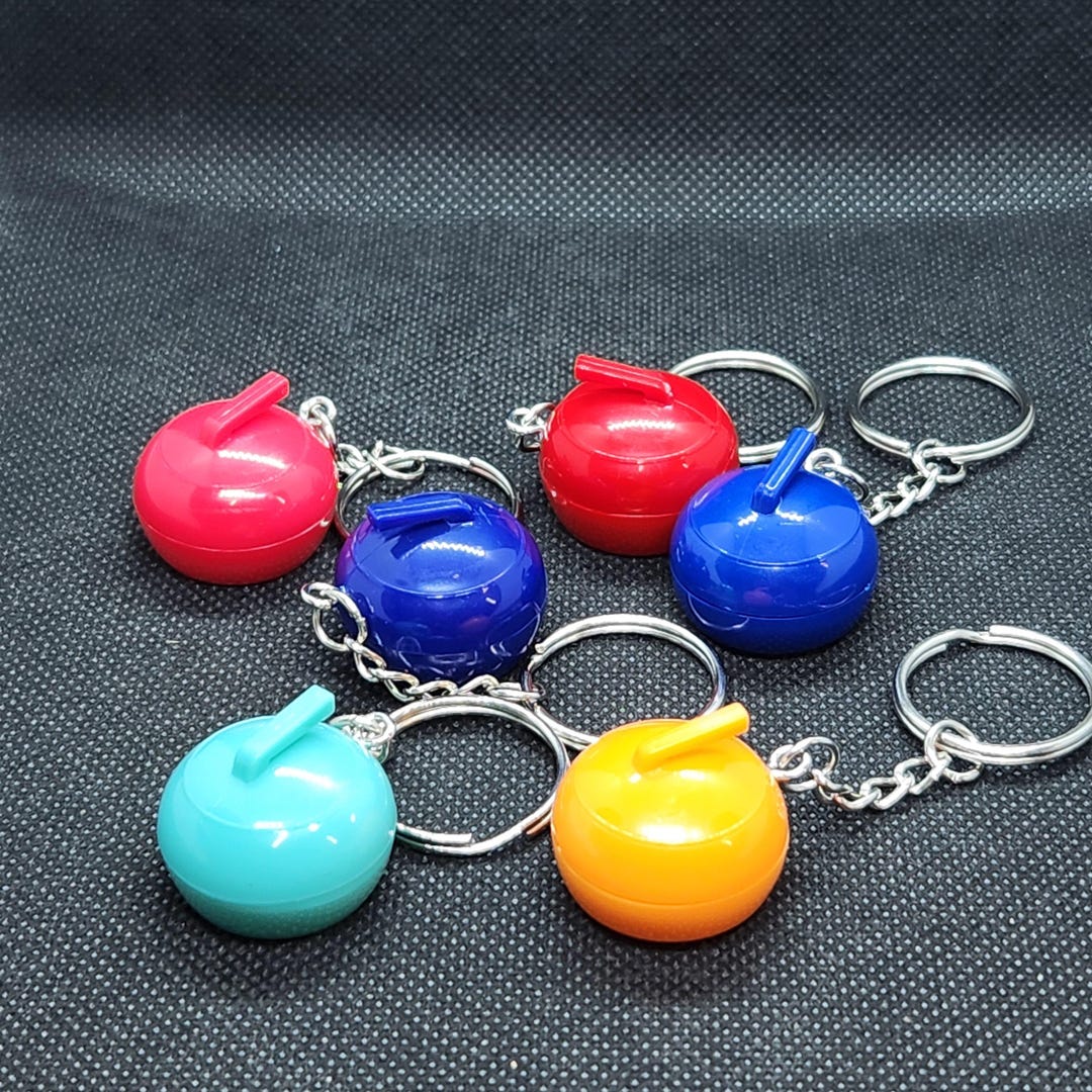 Upcycled Curling Stone Keychains - Etsy