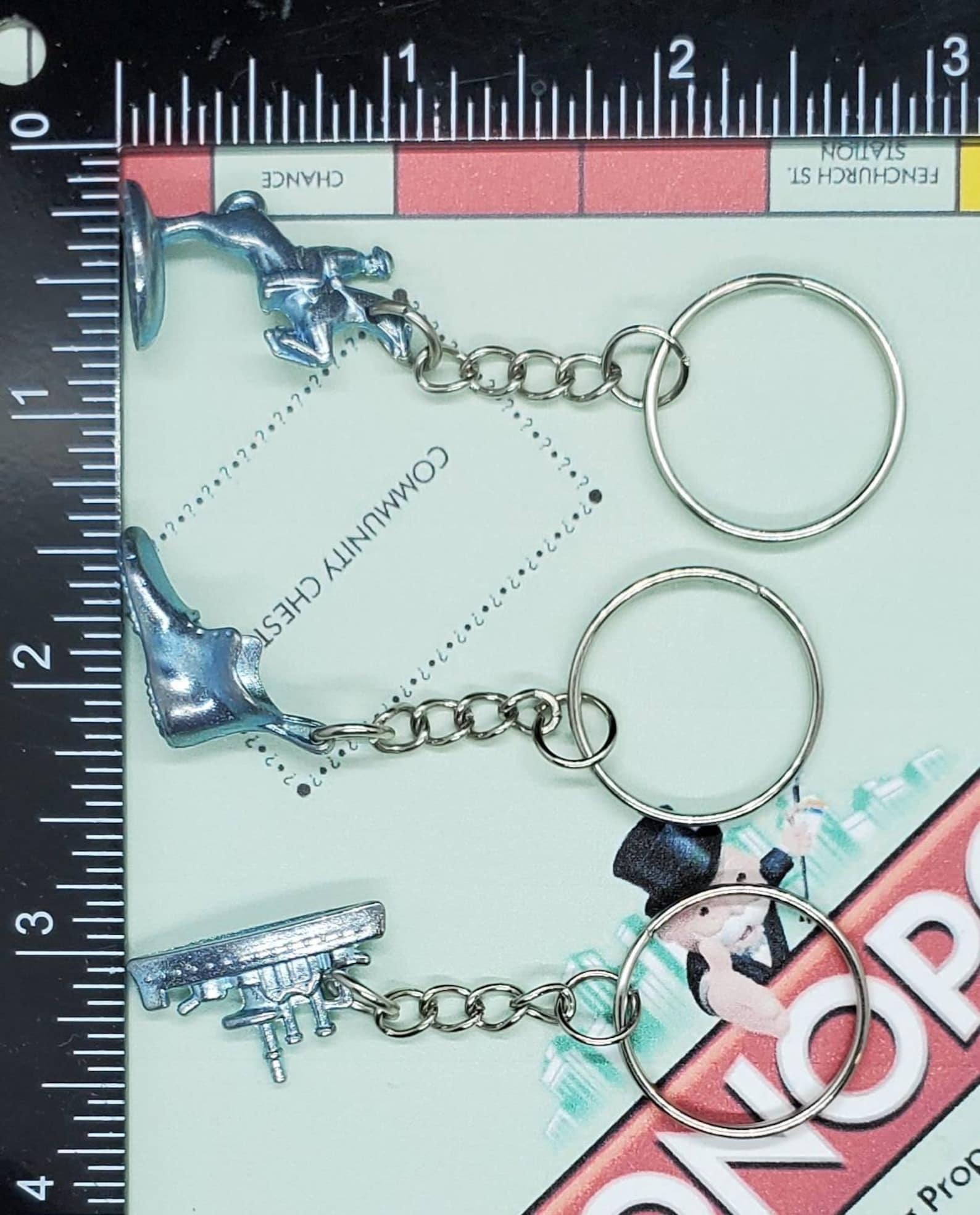 Upcycled Classic Style Monopoly Edition Metal Token Keychains - Etsy