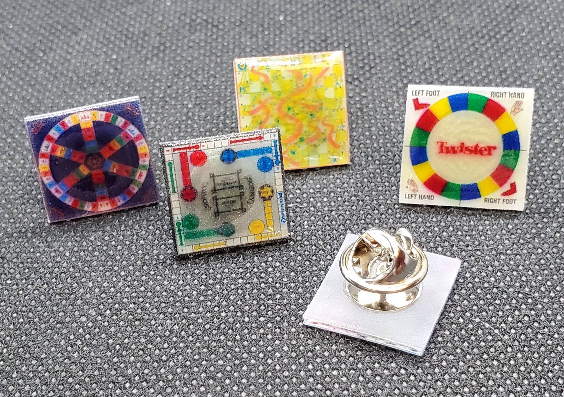 Miniature Vintage Gameboard Design Shrinky Dinks Pins | Etsy