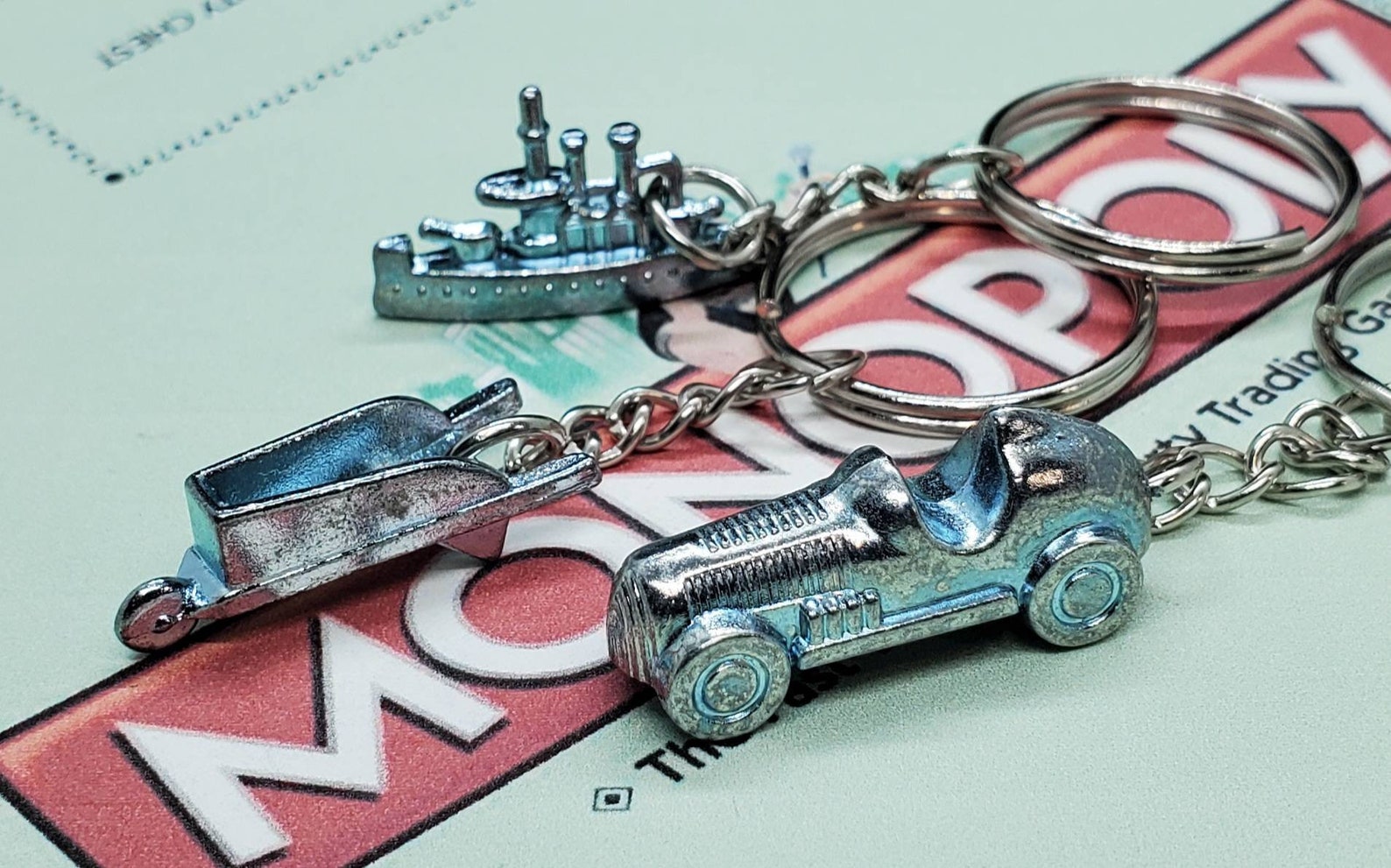 Upcycled Classic Style Monopoly Edition Metal Token Keychains - Etsy