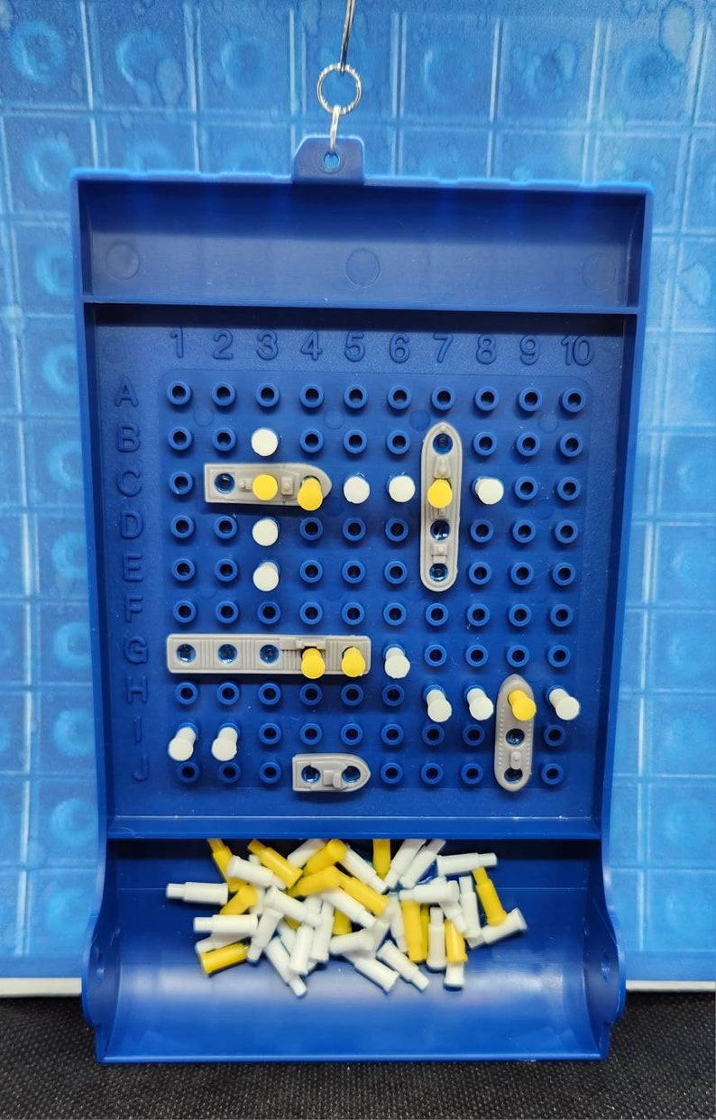Upcycled Battleship Travel Size Game Ornament - Etsy