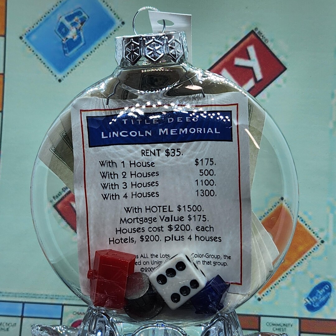 Monopoly America Edition Upcycled Ornament CUSTOMIZABLE (hook Optional ...