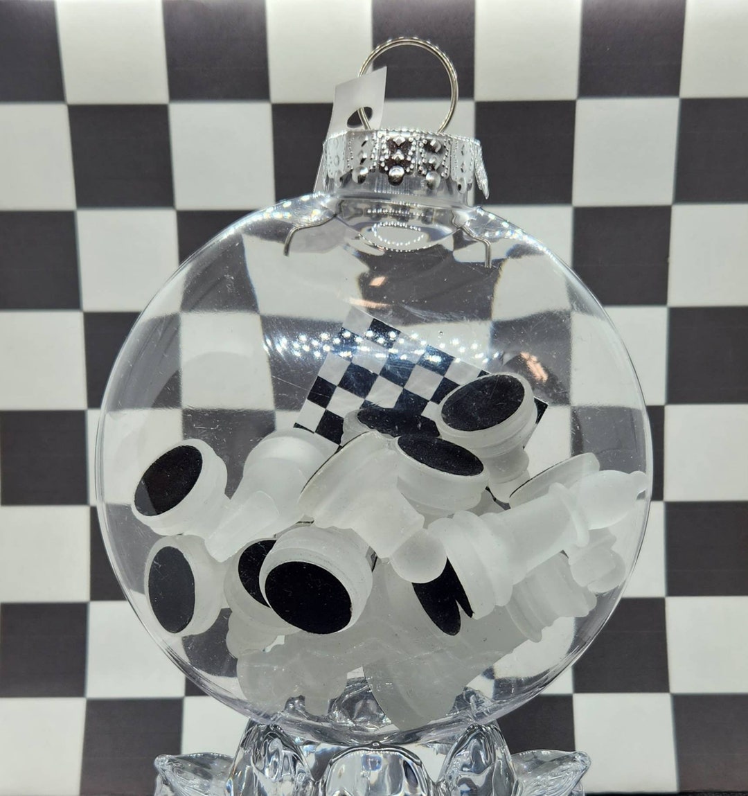 Upcycled Glass Half Chess Set Game Jumbo Shatterproof DISC Ornament - Etsy