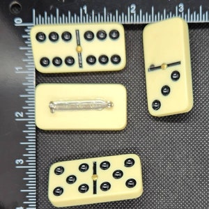 Double Six Domino Upcycled Pins - Etsy