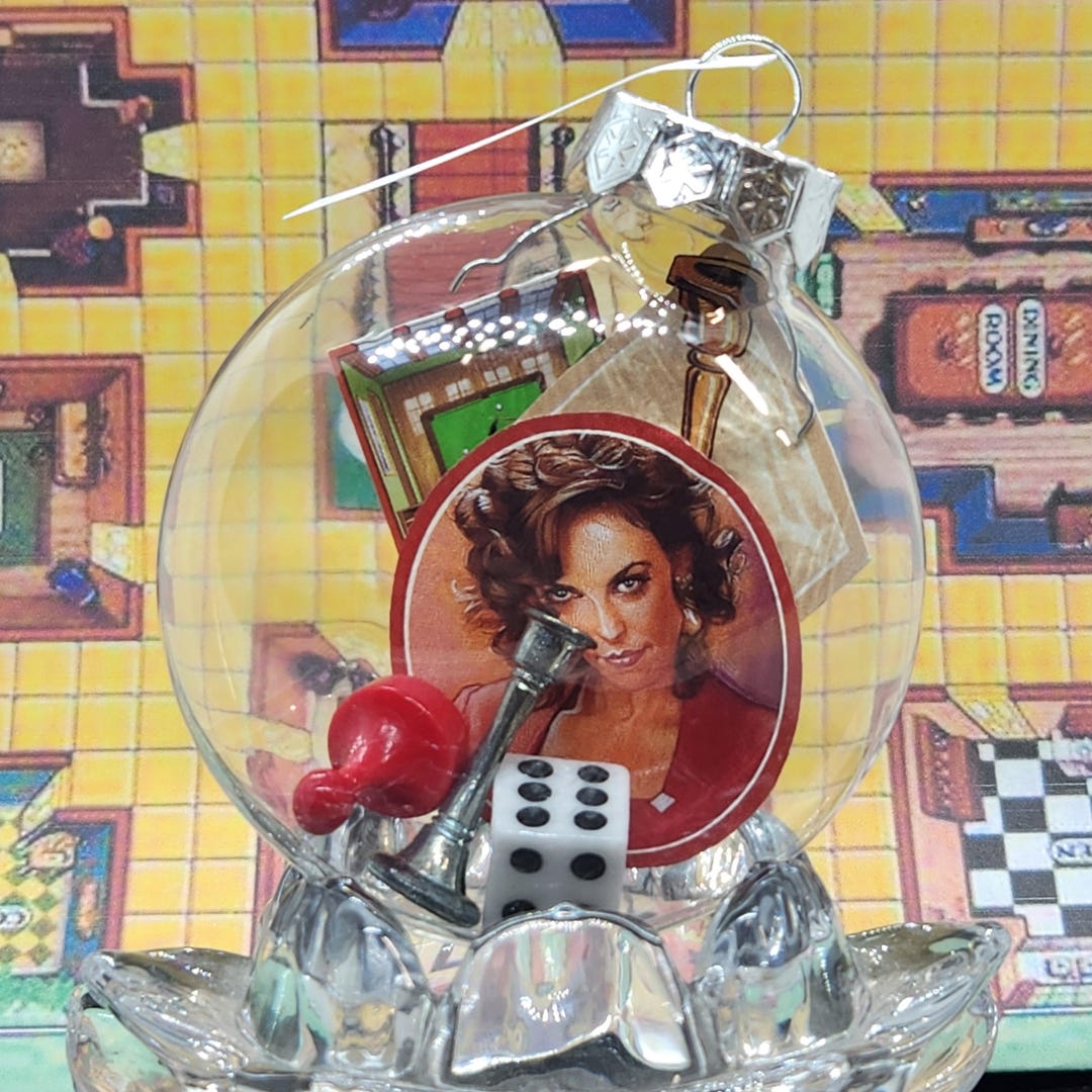 Clue Cluedo Upcycled Game 80mm Disc Ornament CUSTOMIZABLE (hook ...