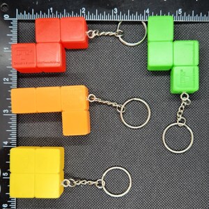 Upcycled Tetris Puzzle Game Piece Large Keychain - Etsy