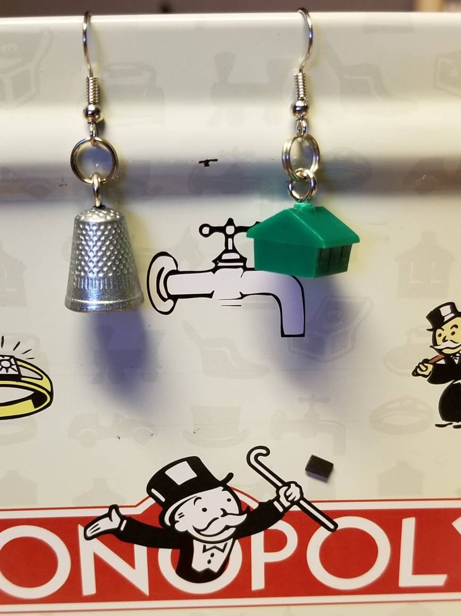 Monopoly Game Piece Upcycled Earrings Set Huge Variety Mix and Match ...