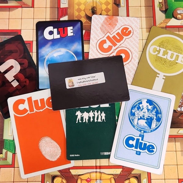 Clue Game Card - Etsy
