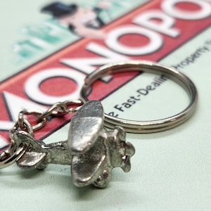 Monopoly Upcycled Metal Game Token Keychains Airplane Racecar Sports ...
