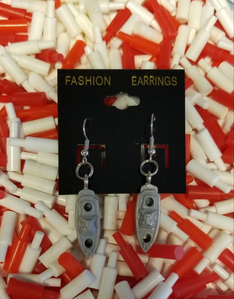 Battleship Upcycled Game Piece Earrings - Etsy