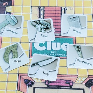 Clue Cluedo Upcycled Game Piece Ornament Travel Size 80mm Shatterproof ...