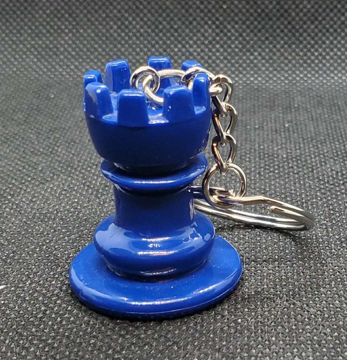 Upcycled Blue Plastic Chess Game Piece Keychains | Etsy
