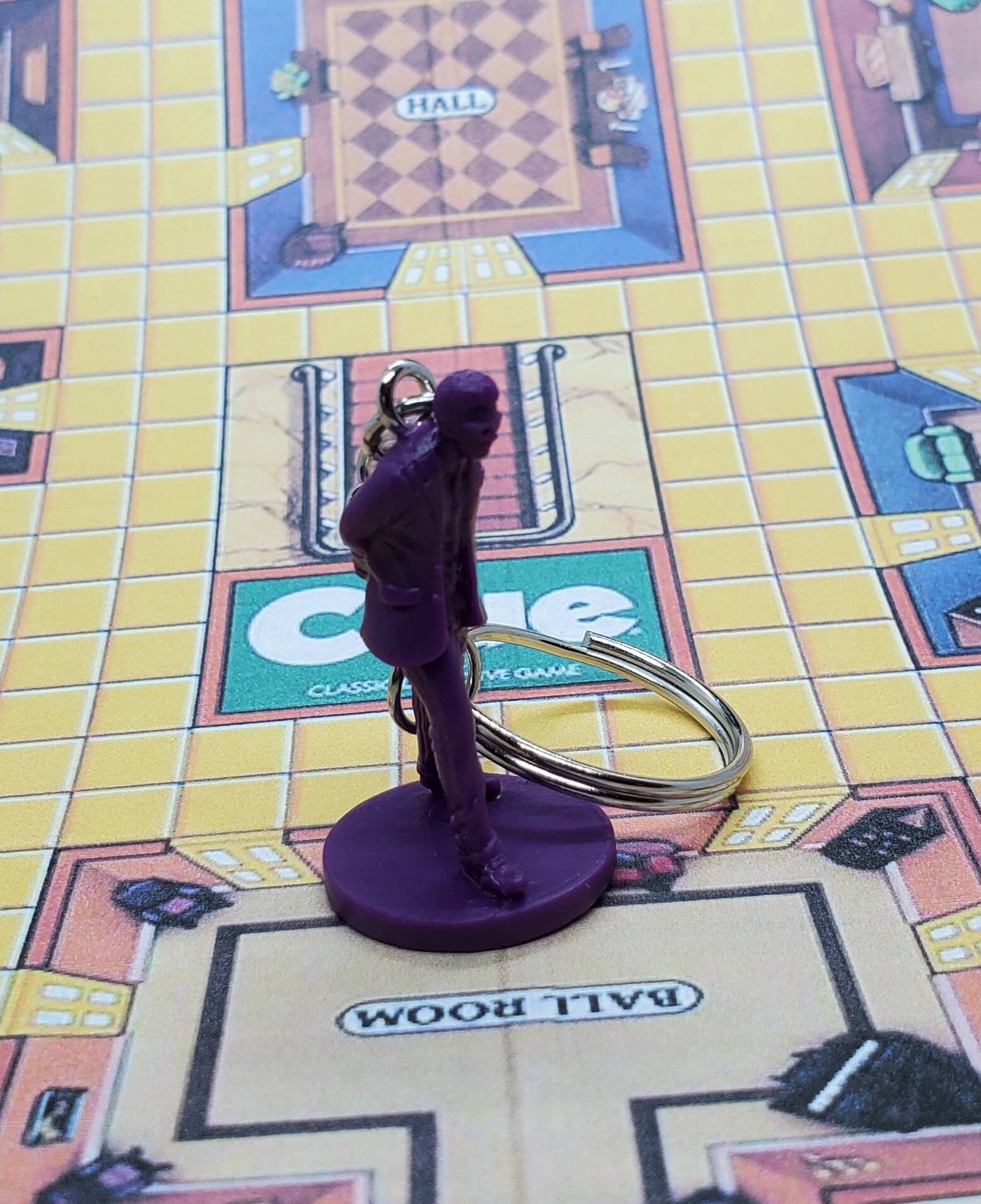 Upcycled Clue Character Keychain Scarlet Mustard Green Peacock - Etsy