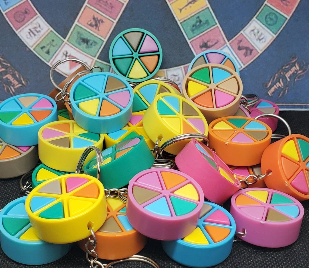 Upcycled Classic Trivial Pursuit Game Piece Keychains - Etsy