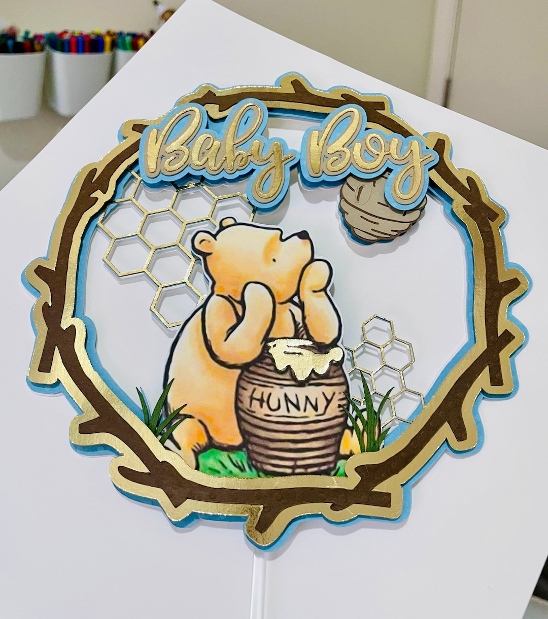 Classic Winnie the Pooh Cake Topper - Etsy