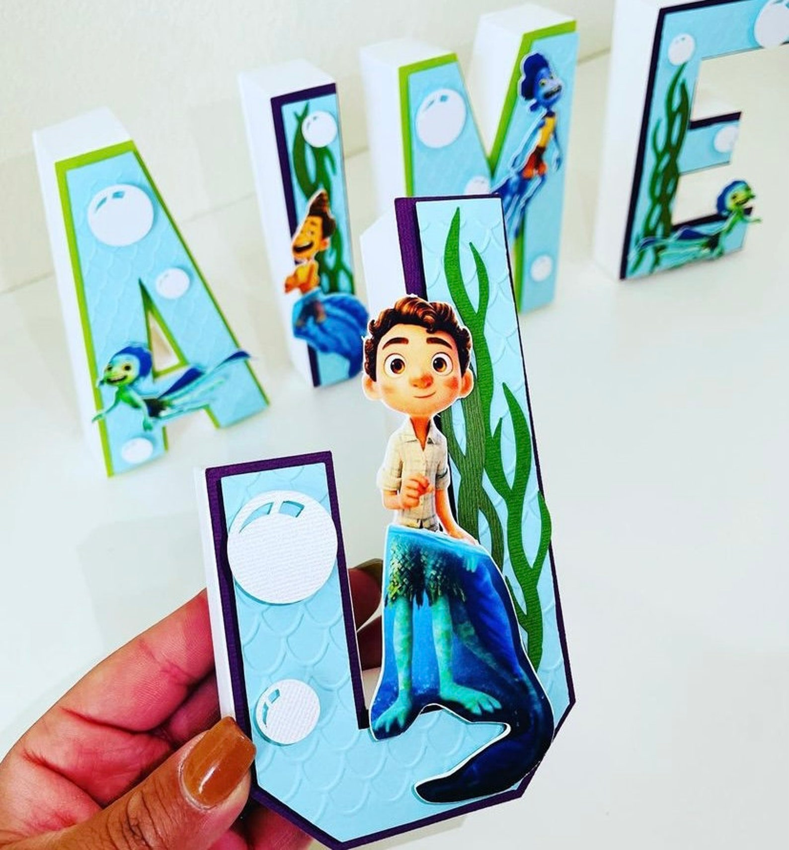 Cardstock Luca 3D Letters - Etsy