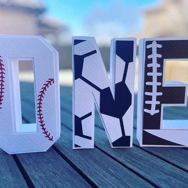 Sports Themed 3d Letters - Etsy