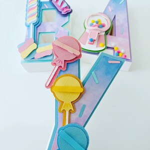 Candy Theme 3D Letters - Etsy