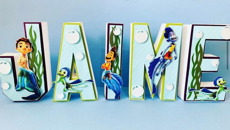 Cardstock Luca 3D Letters - Etsy