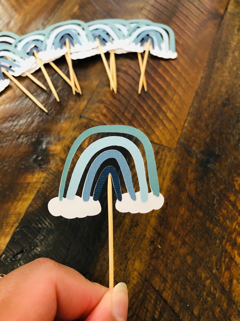 Boho Rainbow Cupcake Toppers | Etsy