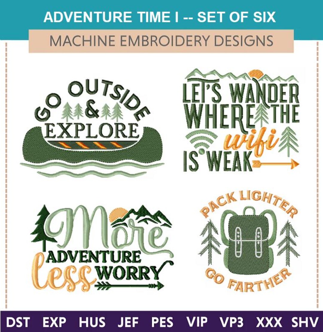 Adventure Time I "machine Embroidery Designs" (set of Six) Explore ...