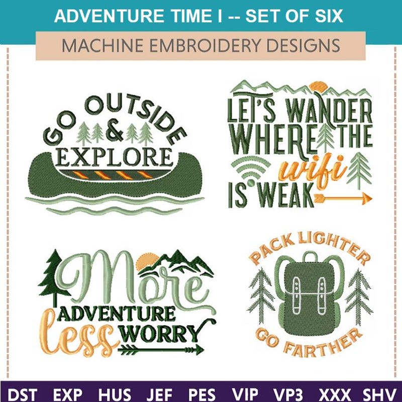 Adventure Embroidery Designs - Etsy