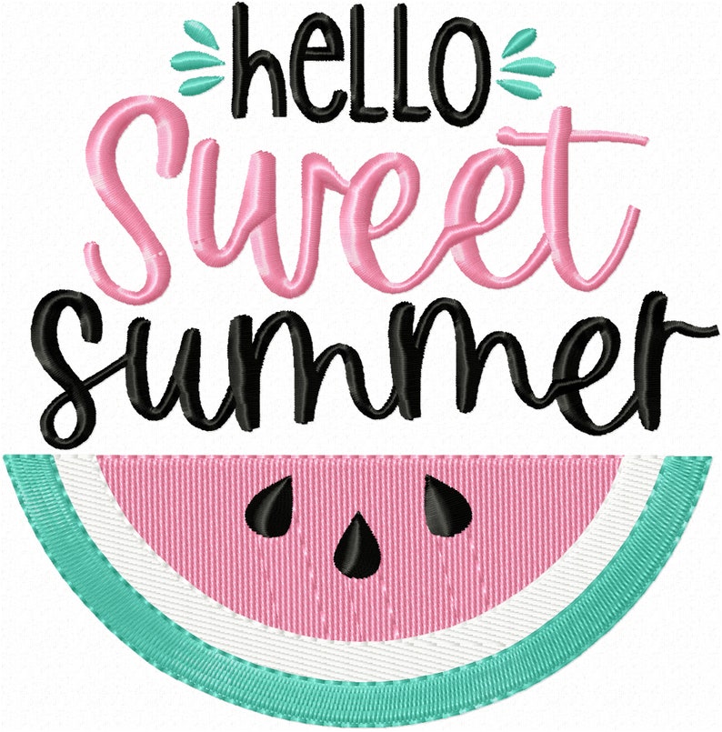 Summer Sweets Machine Embroidery Designs: Lemons, Pineapple (set of 5 ...