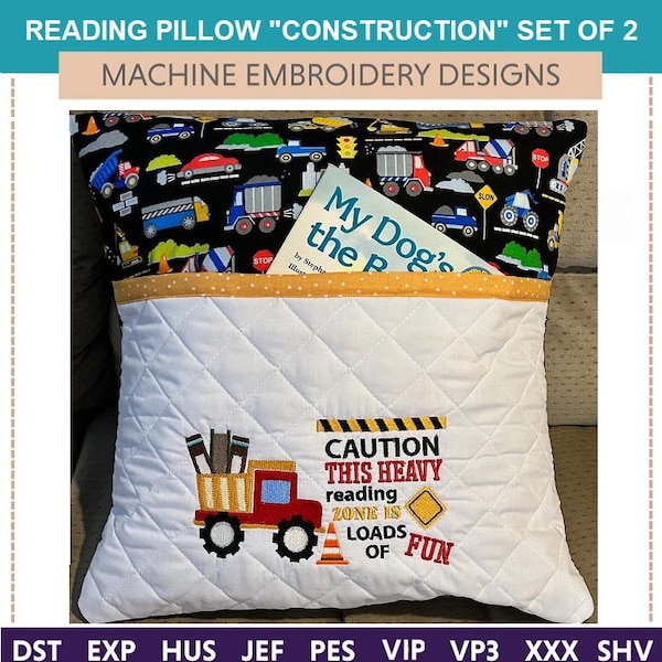 Reading Pillow Embroidery Designs - Etsy