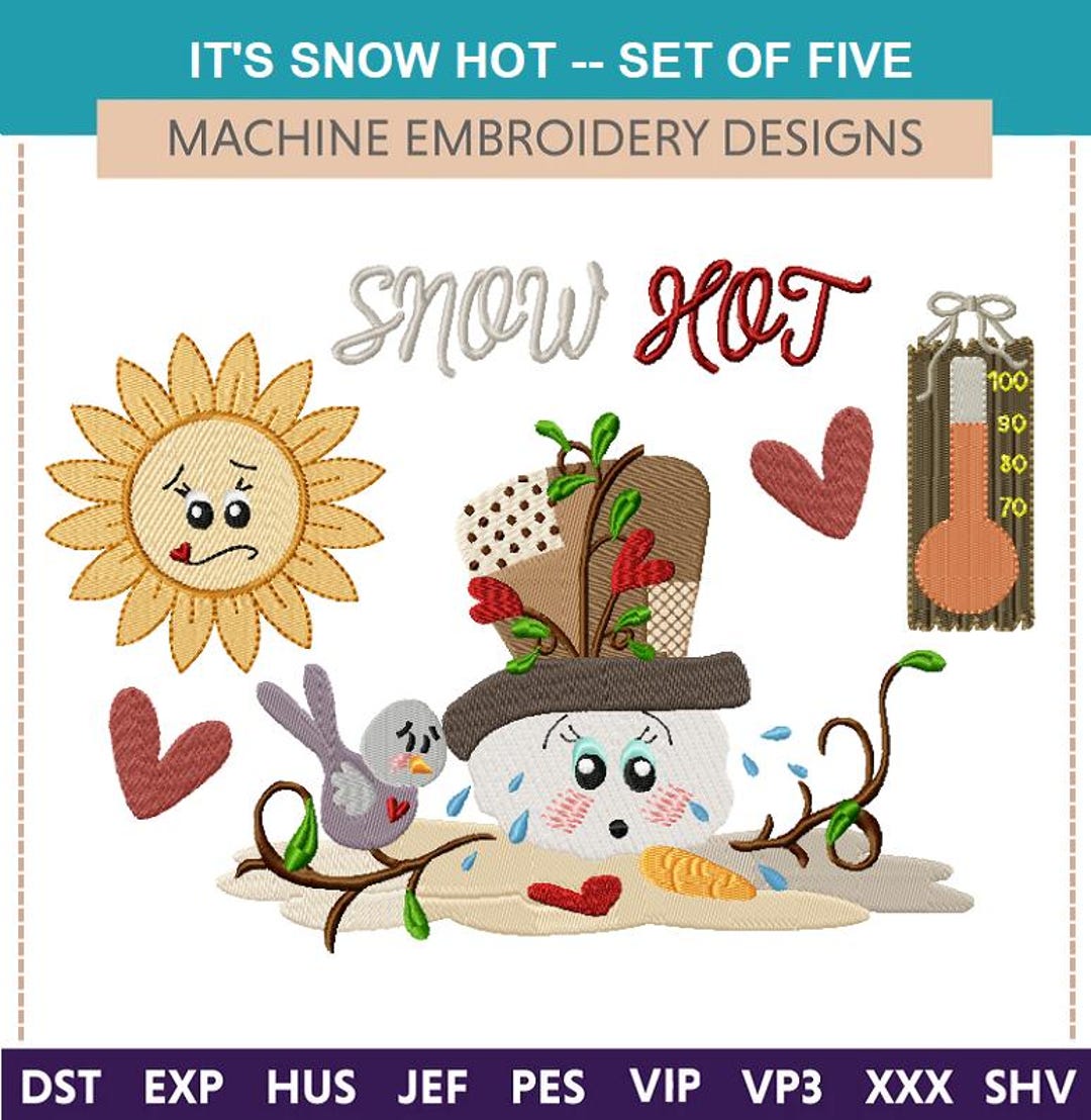 It's Snow Cold "machine Embroidery Designs" (set of Five) Brother, Pes ...