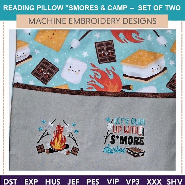 Reading Pillow Machine Embroidery Designs - Etsy UK