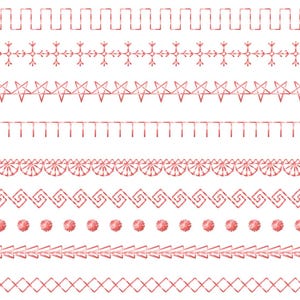 Simple Borders Machine Embroidery Designs: Set of 9 (5x7) - Etsy