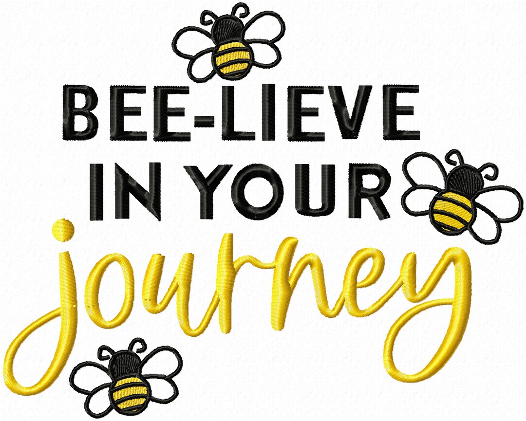 Bee You machine Embroidery Designs Set of 4, Bees, Inspiration, Hoop ...