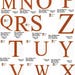 Alphabet Fall Foliage "machine Embroidery Designs" (set of 26 Letters ...