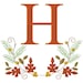 Alphabet Fall Foliage "machine Embroidery Designs" (set of 26 Letters ...