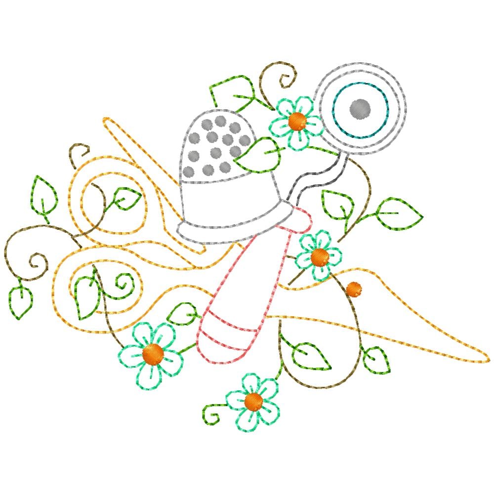 Floral Sewing Machine Embroidery Designs: Set of 6 (digital Download ...