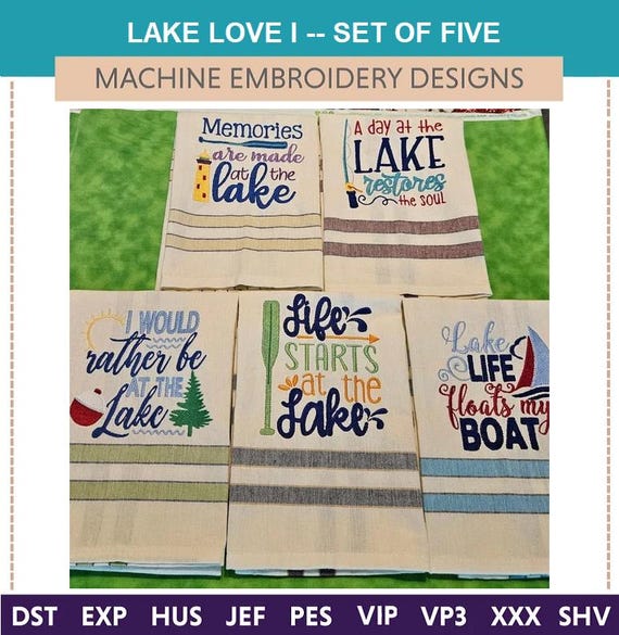Lake Life Embroidery Design Lake Life Visor – Sew Vivid Designs