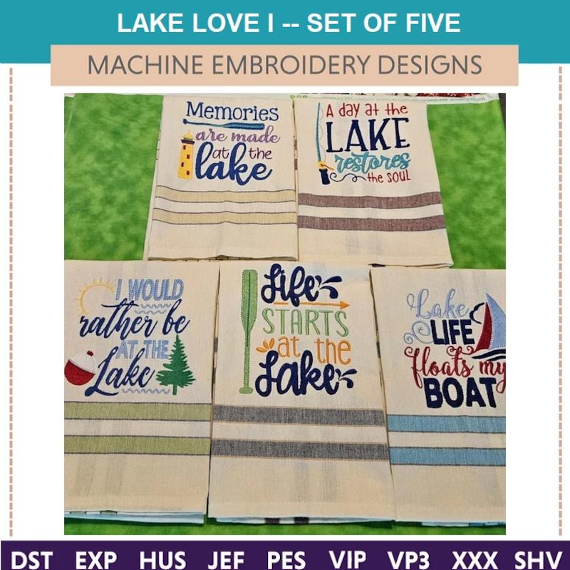 Machine Embroidery Designs Lakes - Etsy