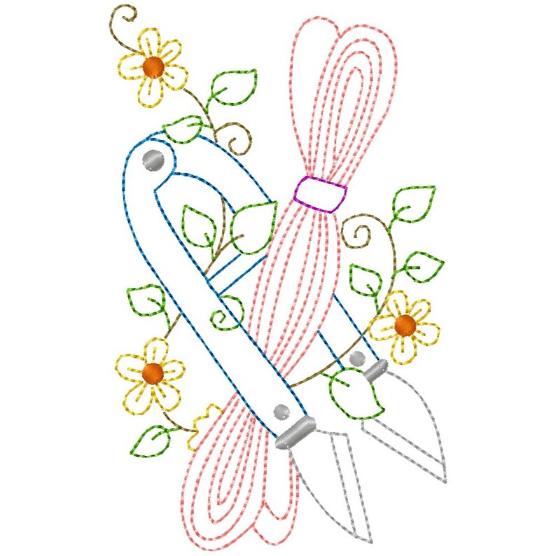 Floral Sewing Machine Embroidery Designs: Set of 6 (digital Download ...