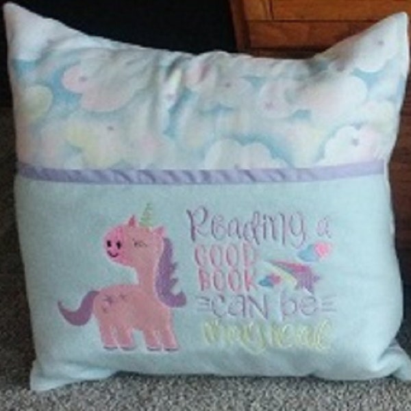 Reading Pillow Embroidery Designs - Etsy