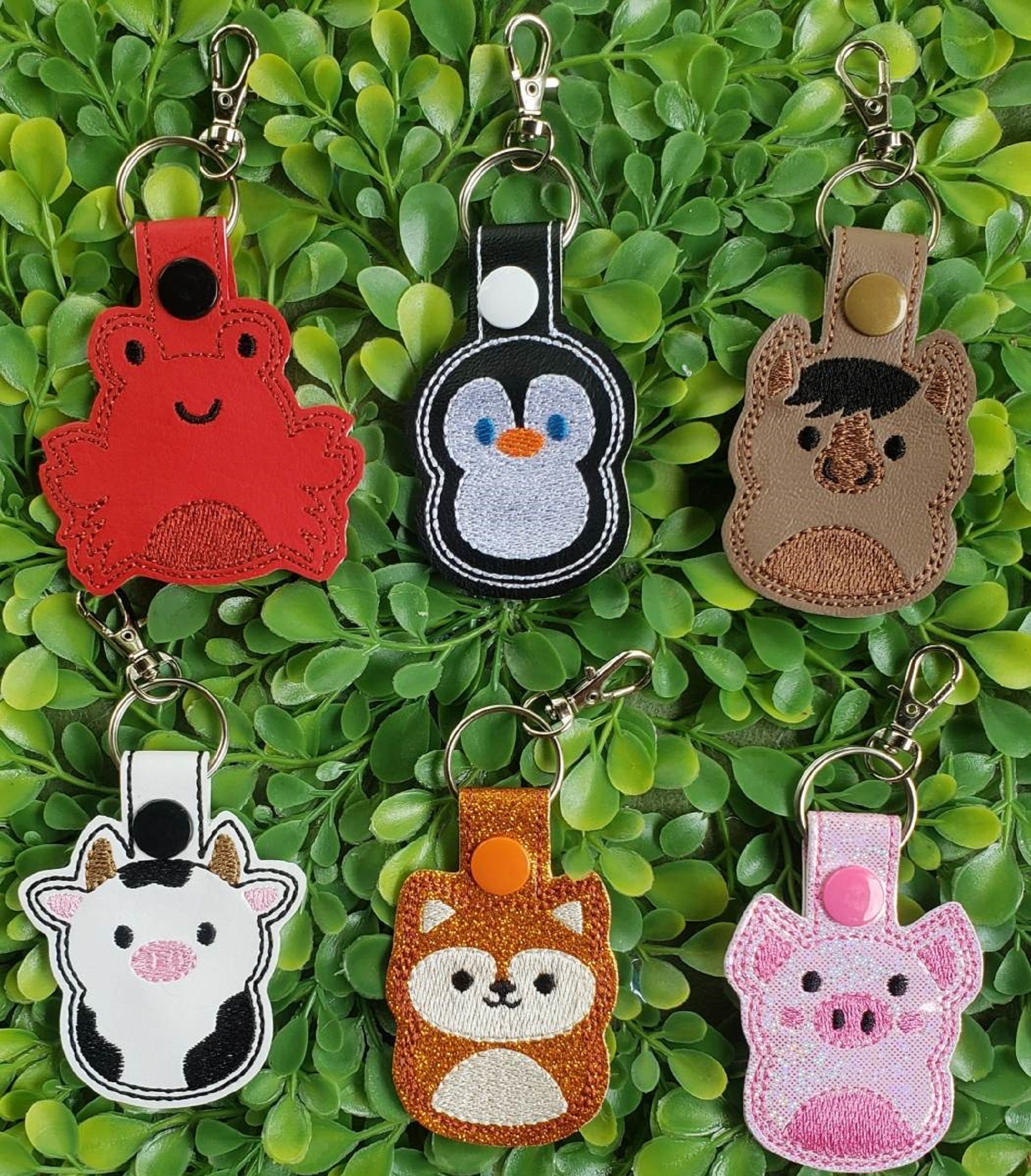Pudgy Pals Animal Key Fobs Machine Embroidery Designs (set of Six) - Etsy