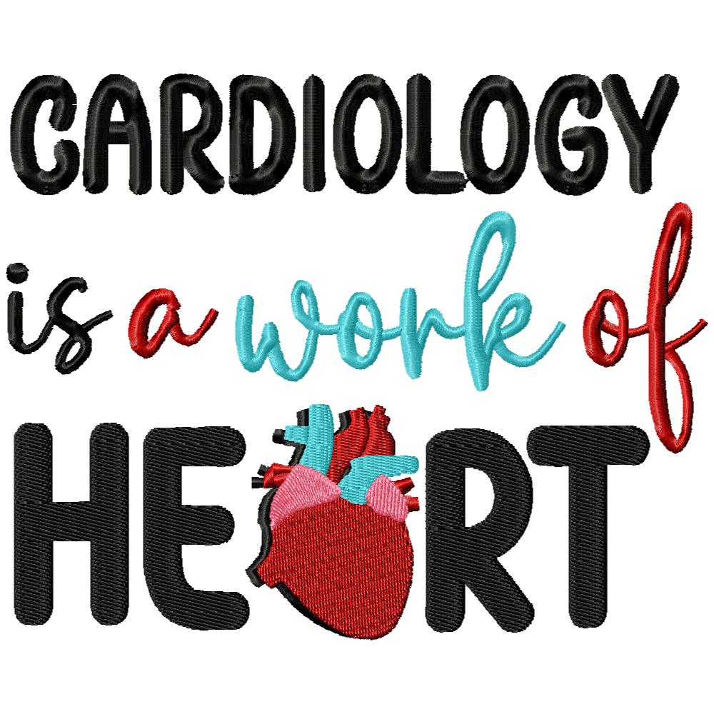Cardiology Sayings Machine Embroidery Designs: Set of Five (4x4, 5x7 ...