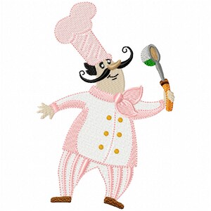 French Chefs III "machine Embroidery Designs" (set of Five Hoop: 5x7 ...