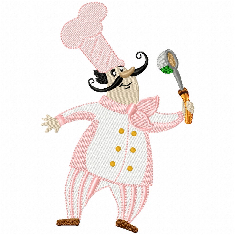 French Chefs III "machine Embroidery Designs" (set of Five Hoop: 5x7 ...