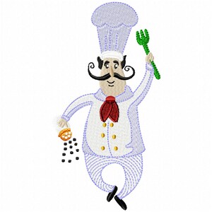 French Chefs III "machine Embroidery Designs" (set of Five Hoop: 5x7 ...