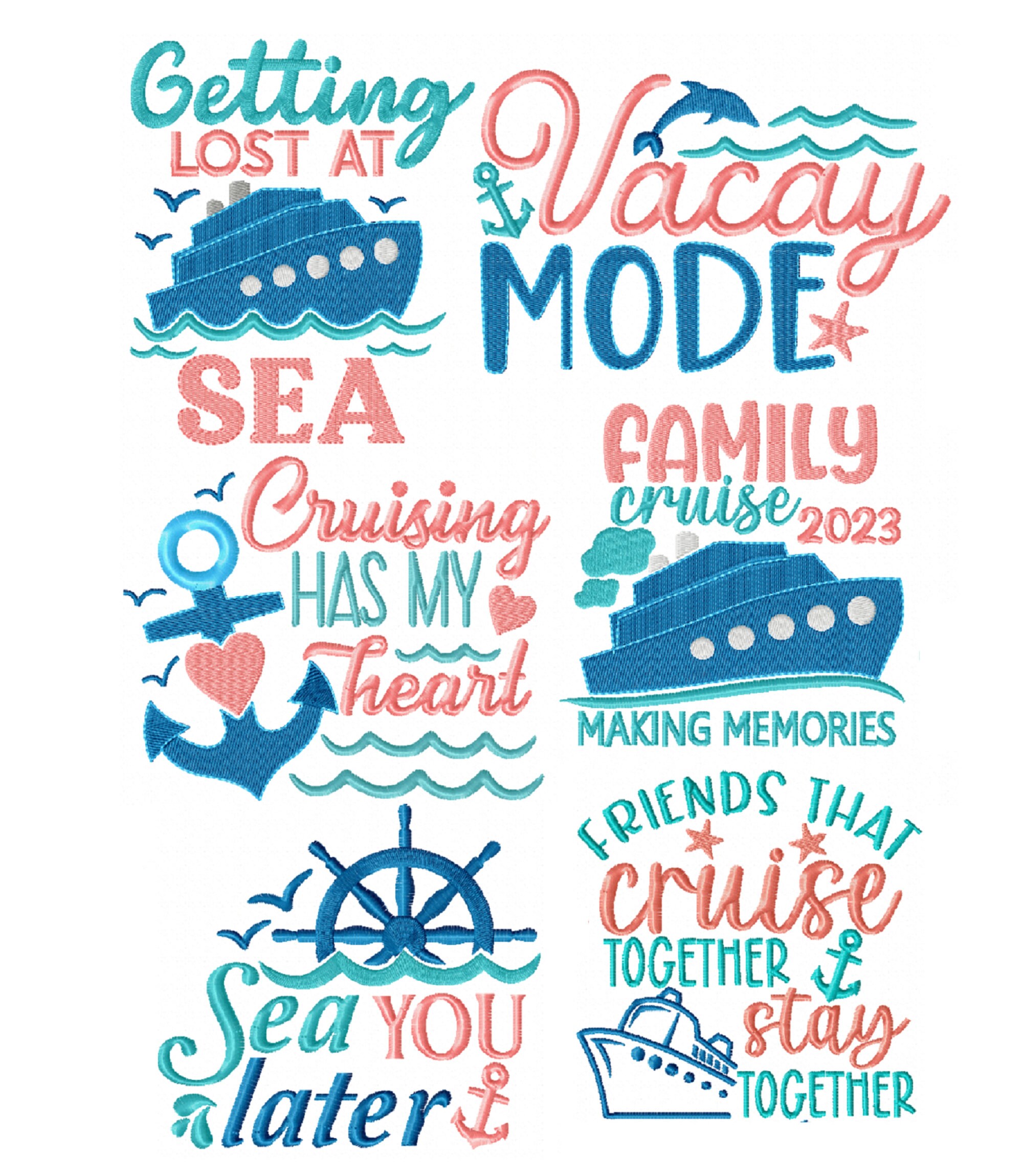 Cruise Ship III machine Embroidery Designs Set of - Etsy