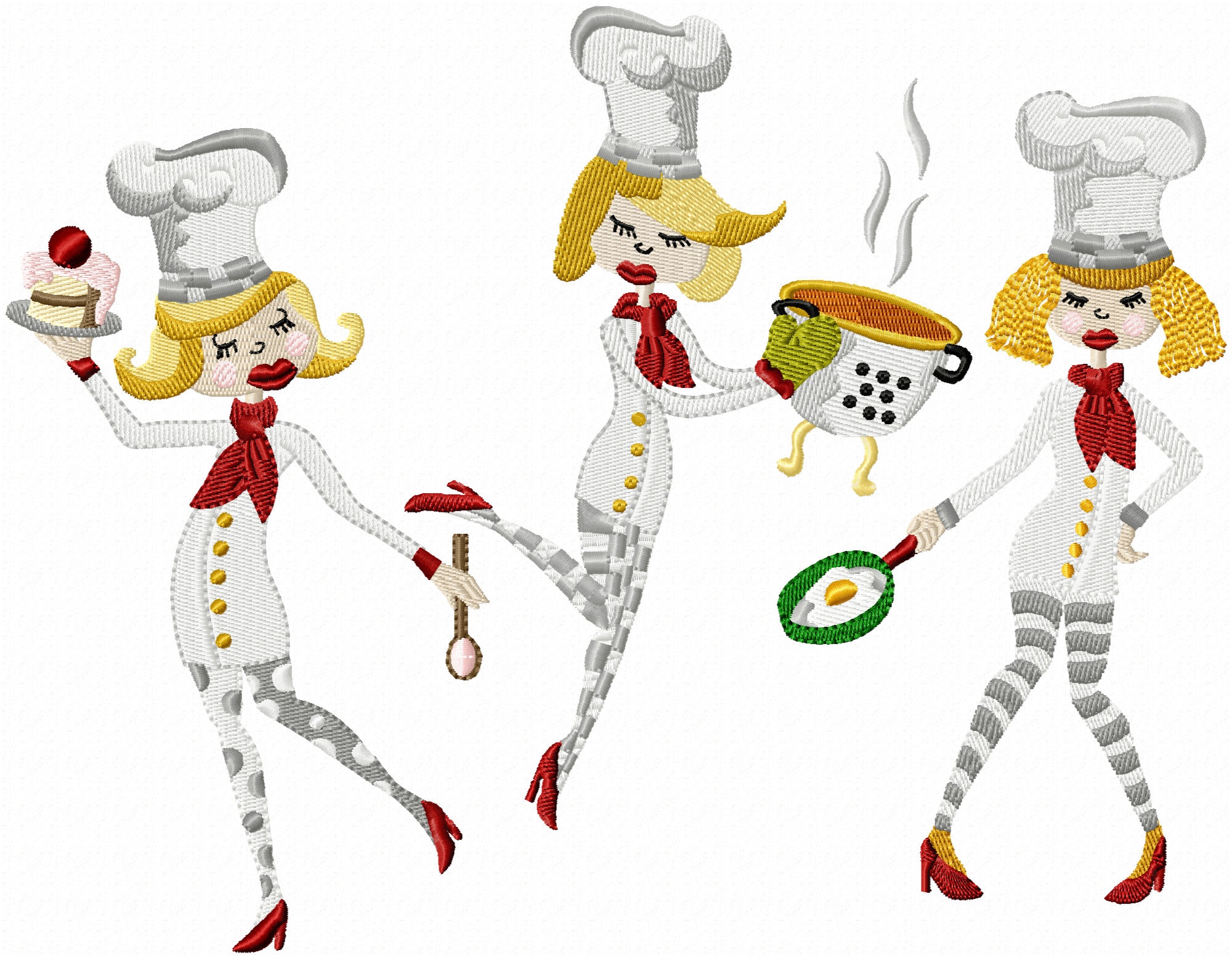 Madame Chef -- Machine Embroidery Designs: Chic French Baking Set (5x7 ...