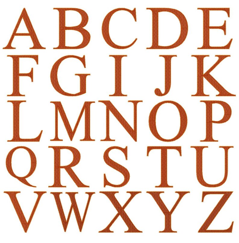 Fall Foliage Alphabet Machine Embroidery Designs: 26 Letters (4x4 & 5x7 ...