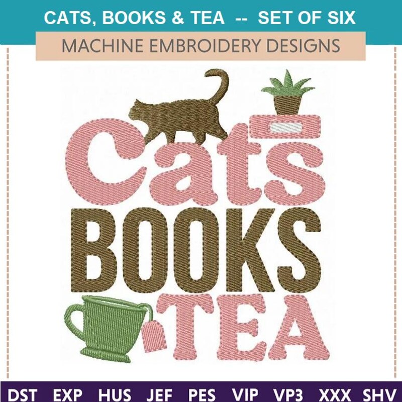 Reading Embroidery Design - Etsy