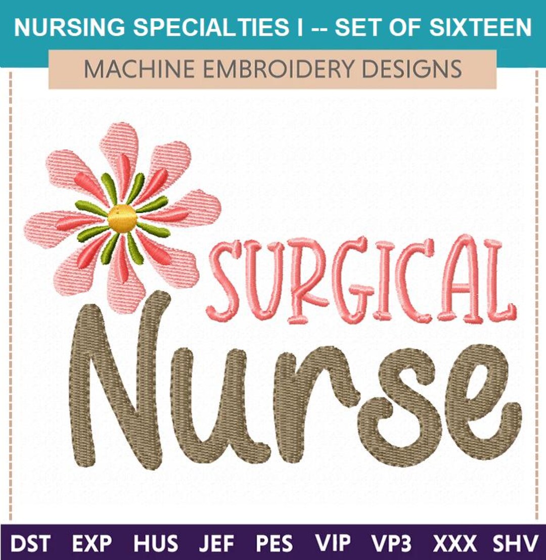 Nursing Specialties Machine Embroidery Designs (set of 16) - Etsy